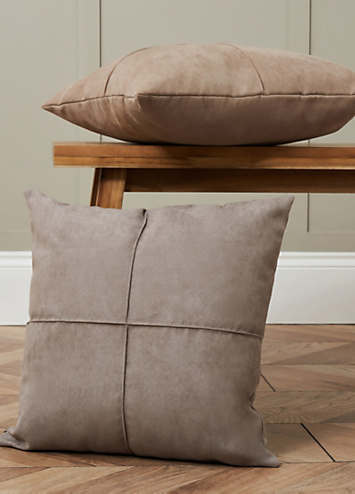 Cascade Home 2 Pack Faux Suede Cross 45x45cm Cushions | Curvissa