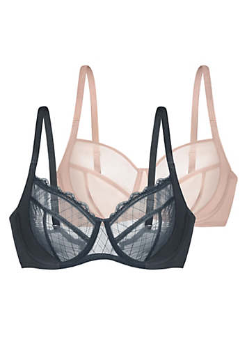 DORINA Imani Pack of 2 Underwired Non Padded Bras | Curvissa
