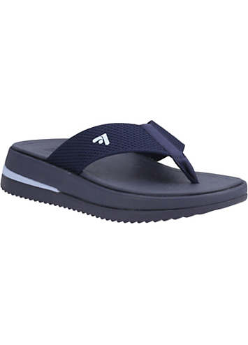 FitFlop Blue Surff Two-Tone Toe Post Sandals | Curvissa