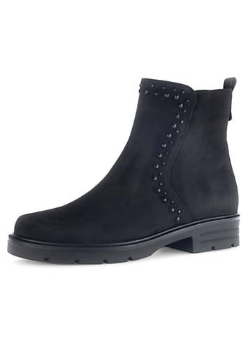 Gabor Patterned Rivet Ankle Boots | Curvissa