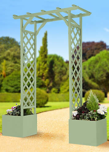 Greenhurst Square Top Wooden Arch And Planter Frame | Curvissa