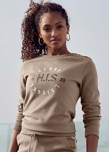 H.I.S Logo Print Sweatshirt | Curvissa
