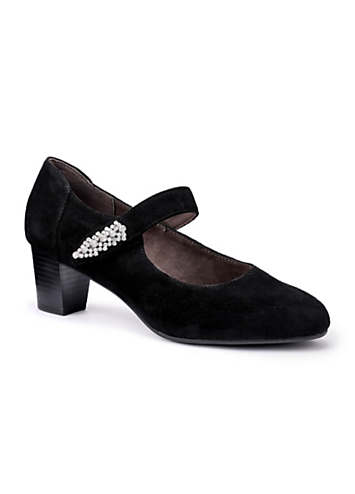 Hotter Black Duet Formal Shoes | Curvissa