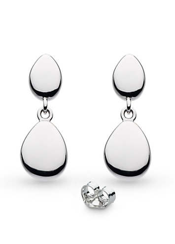 Kit Heath Sterling Silver Coast Pebbles Double Droplet Stud Drop ...