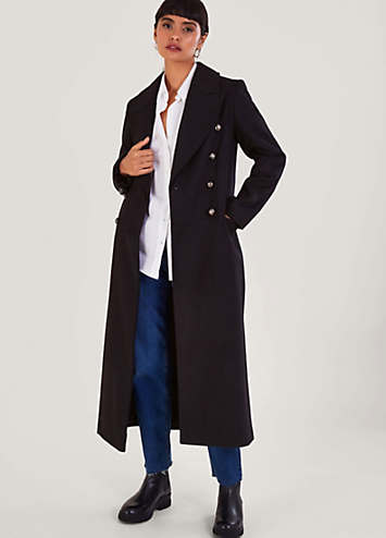Monsoon Daria Double-Breasted Coat | Curvissa