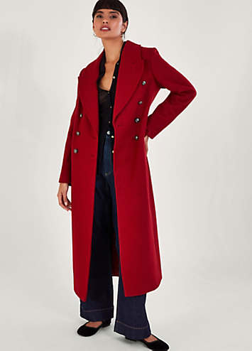Monsoon Daria Double-Breasted Coat | Curvissa