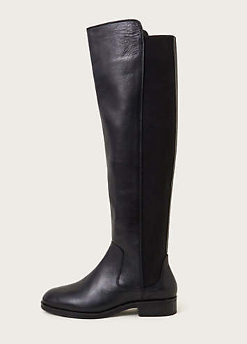 Monsoon Una Leather Knee High Boots | Curvissa