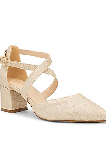 Paradox London Farrah Champagne Wide Fit Shoes | Curvissa