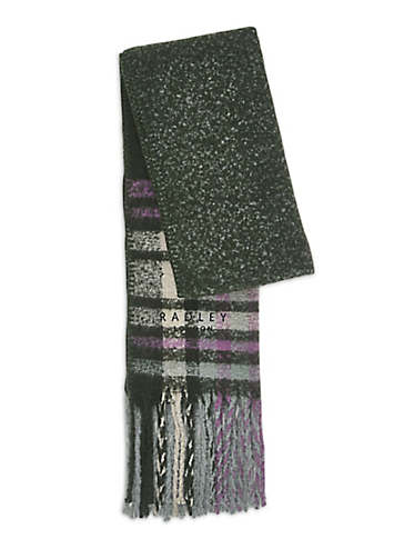 Radley London Fluffy Check Eucalyptus Scarf | Curvissa