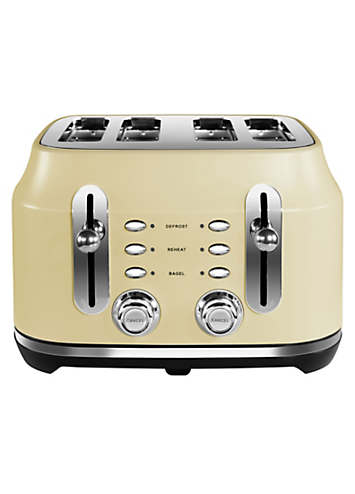 Rangemaster RMCL4S201CM Classic 4 Slice Toaster - Matt Cream | Curvissa