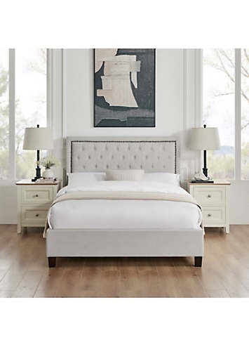 Rhea Upholstered Stud Bed | Curvissa