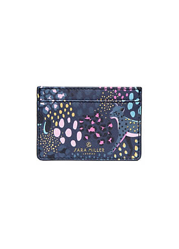 Sara Miller Midnight Leopard Print Credit Card Holder | Curvissa