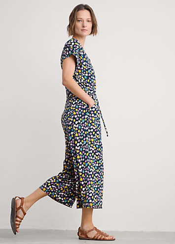 Seasalt Cornwall Multi Rose Trellis Wide Leg Jumpsuit | Curvissa