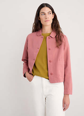 Seasalt Cornwall Pink Coombe Lane Cotton Jacket | Curvissa