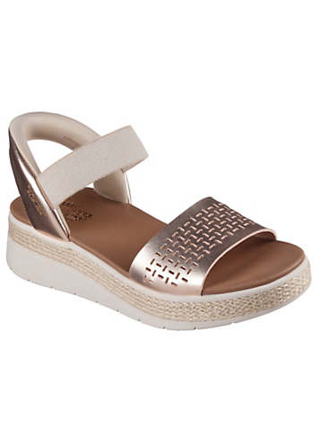 Skechers Rose Gold Bobs Sun Ray - Step Aside Sandals | Curvissa