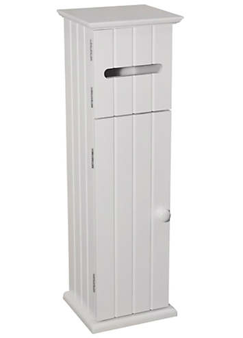 Stadium Shaker Toilet Roll Holder Storage Cupboard - White | Curvissa