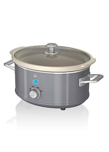 Swan SF17021GRN 3.5L Retro Slow Cooker - Retro Grey | Curvissa