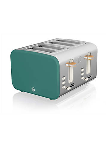 Swan ST14620GREN Nordic 4-Slice Toaster - Green | Curvissa