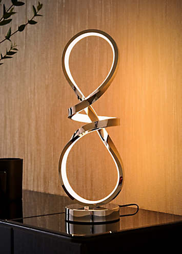 ValueLights Infinity Swirl Integrated LED Touch Dimmer Table Lamp ...
