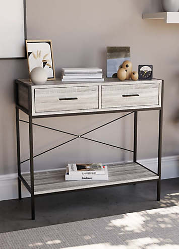 Vida Designs Brooklyn 2 Drawer Console Table | Curvissa