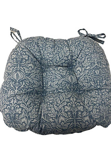 William Morris Acorn Blue Piped Seat Pad | Curvissa
