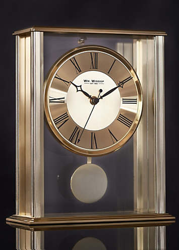 William Widdop Gold Mantel Clock with Pendulum | Curvissa