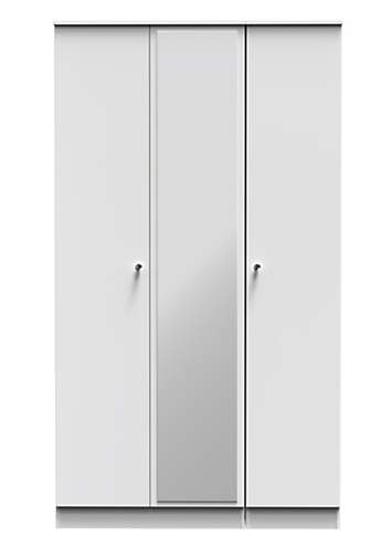 Yarnmouth Ready Assembled Tall Triple Mirror Wardrobe | Curvissa