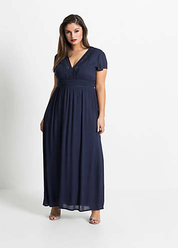 bonprix Lace Trim Maxi Dress | Curvissa