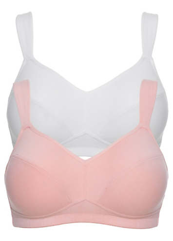 bonprix Pack of 2 Non-Wired Bras | Curvissa