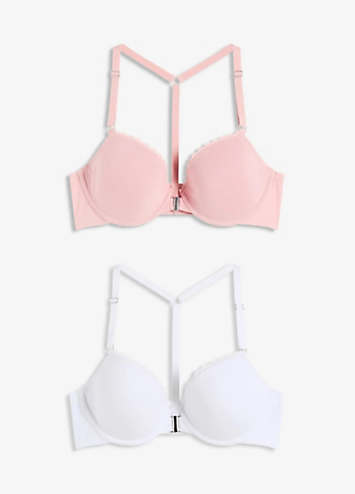 bonprix Pack of 2 Underwired Plunge Bras | Curvissa