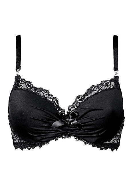 Bow Detail Padded Bra by Bonprix | Curvissa