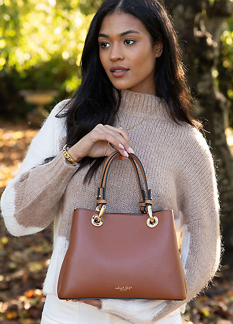 Luella Grey Gala Tan Crossbody Tote Bag Curvissa