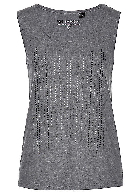 Studded Tank Top by Bonprix | Curvissa