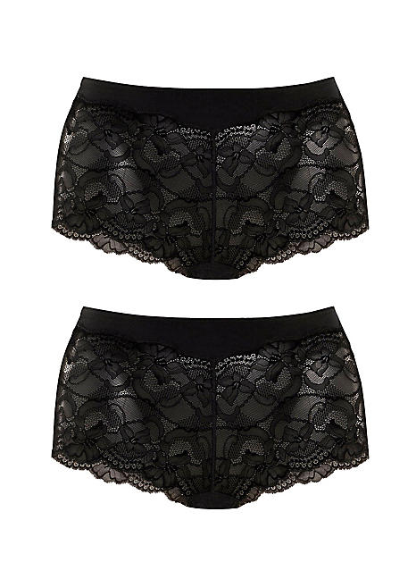 Vivance Pack of 2 Lace Briefs | Curvissa