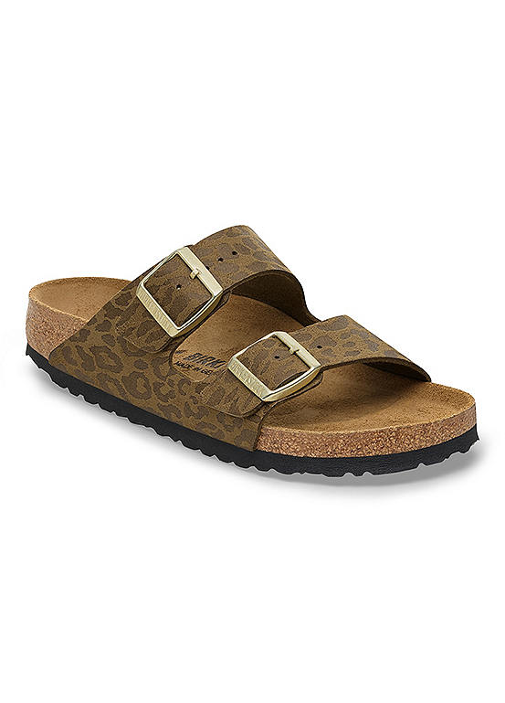 Birkenstock Leopard Khaki Arizona Sandals | Curvissa