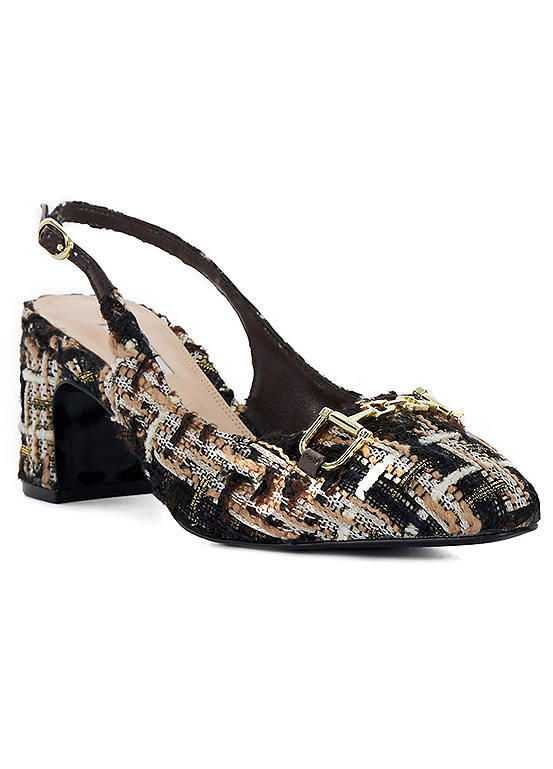 Dune London Choices Boucle Slingback Court Shoes | Curvissa