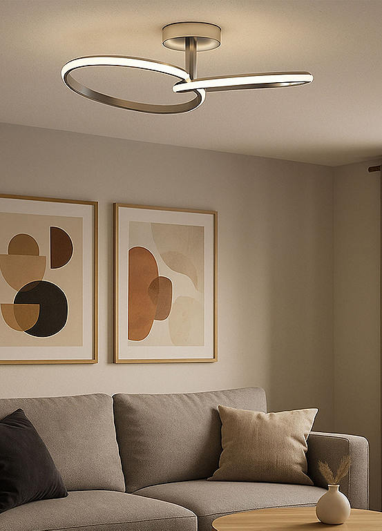 EGLO Congiunti Chrome Dual LED CCT Modern Ceiling Light | Curvissa