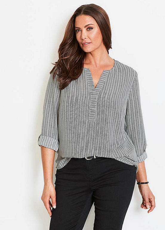 Floaty Striped Tunic by bonprix | Curvissa