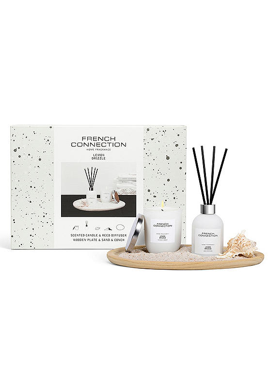 French Connection Lemon Drizzle Candle & Diffuser Gift Set | Curvissa