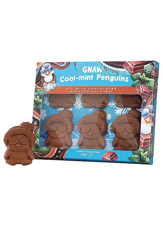 Gnaw Milk Chocolate Mini Peppermint Penguins Christmas Gift Set | Curvissa