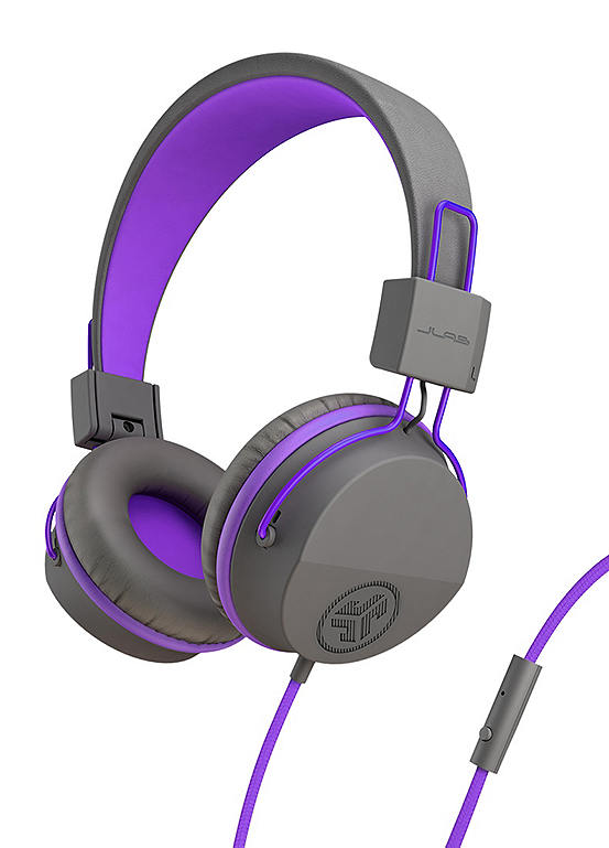 JLab JBuddies Kids Headphones - Grey/Purple | Curvissa
