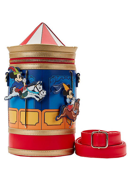 Loungefly Disney Brave Little Tailor Mickey & Minnie Carousel Crossbody ...