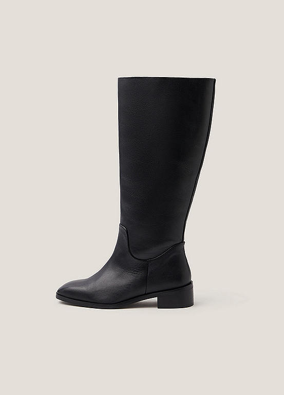 Monsoon Meg Leather Knee-High Boots | Curvissa