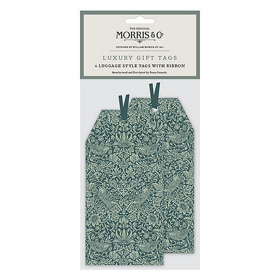 Morris & Co Strawberry Thief Wrapping Paper & Tag Bundle Little Chintz ...