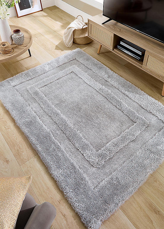 Origin Frame Border Shaggy Rug | Curvissa