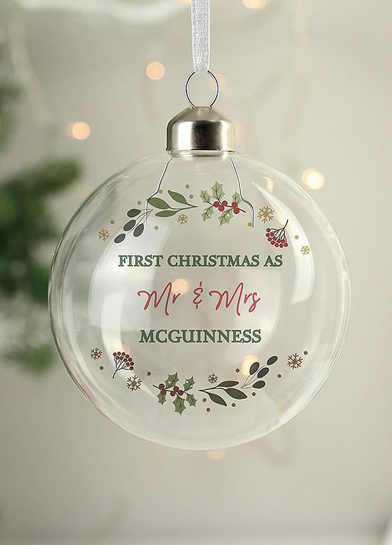 Personalised Momento Christmas Glass Bauble | Curvissa