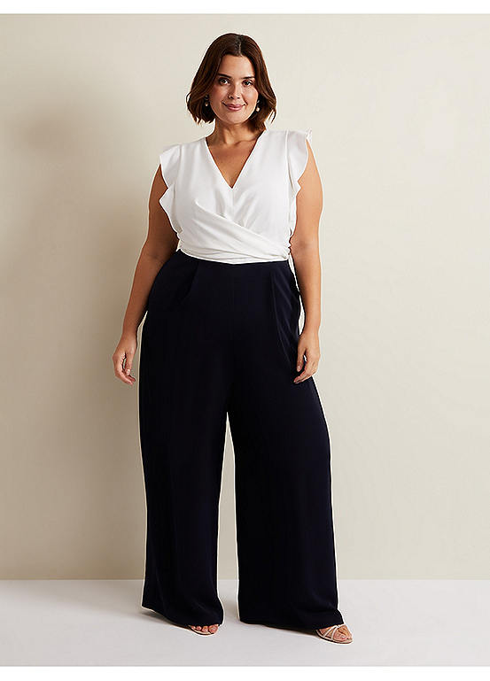 Phase Eight Ayla Ruffle Wrap Jumpsuit | Curvissa