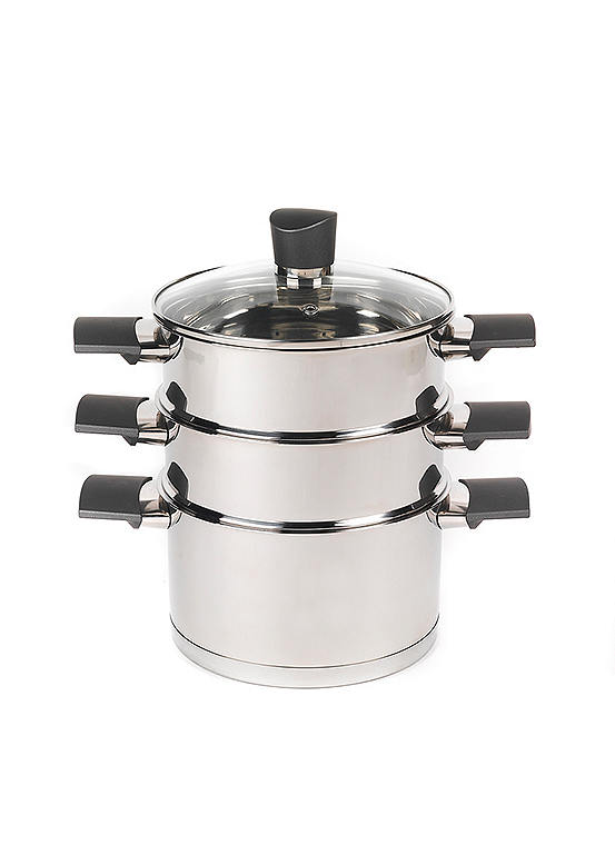 Russell Hobbs Excellence 3 Tier Steamer - 18cm Cooking Pots with ...