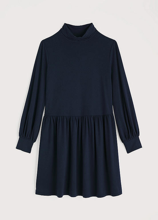 Seasalt Cornwall Navy Elinora Roll Neck Dress | Curvissa
