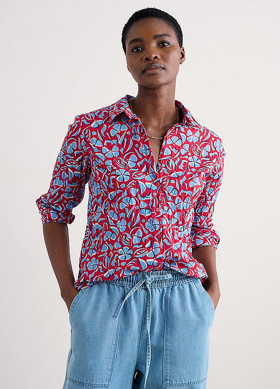 Seasalt Cornwall Red Larissa Shirt | Curvissa